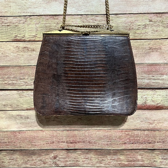 Bellestone | Bags | Bellestone Vintage Alligator Skin Clutch | Poshmark
